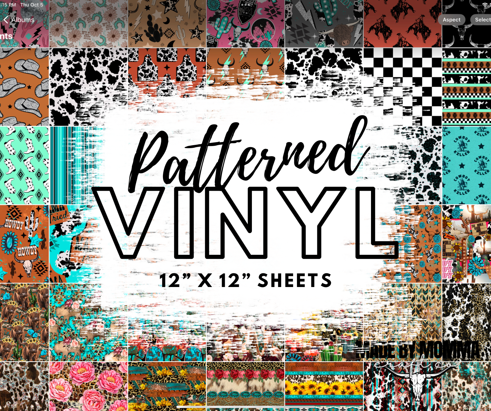 Patterned Vinyl Sheets | Made By Momma Transfers - Soft Feel DTF