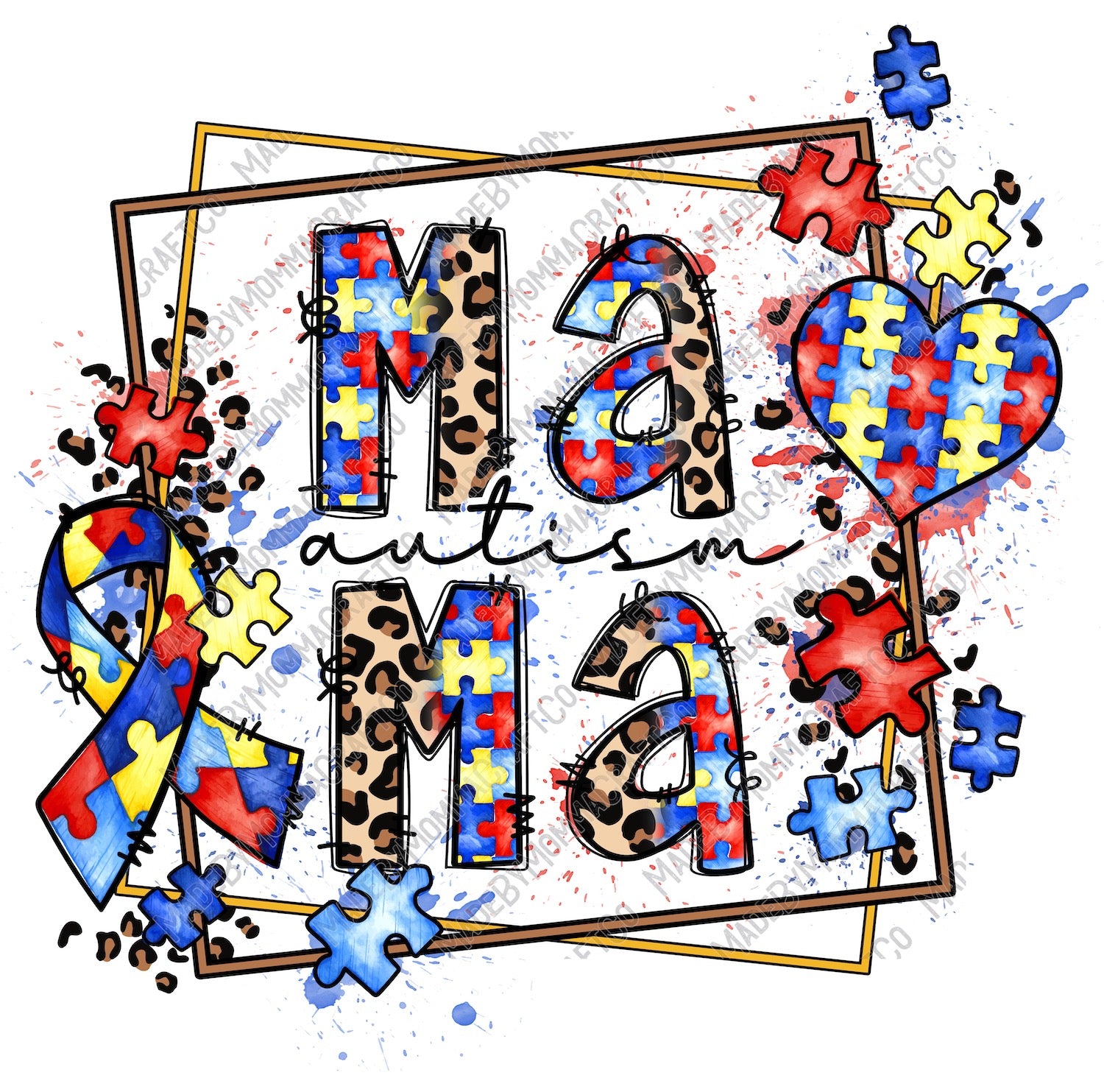 Autism Mama -Cheat Clear Waterslide™ or White Cast Sticker – Made By ...