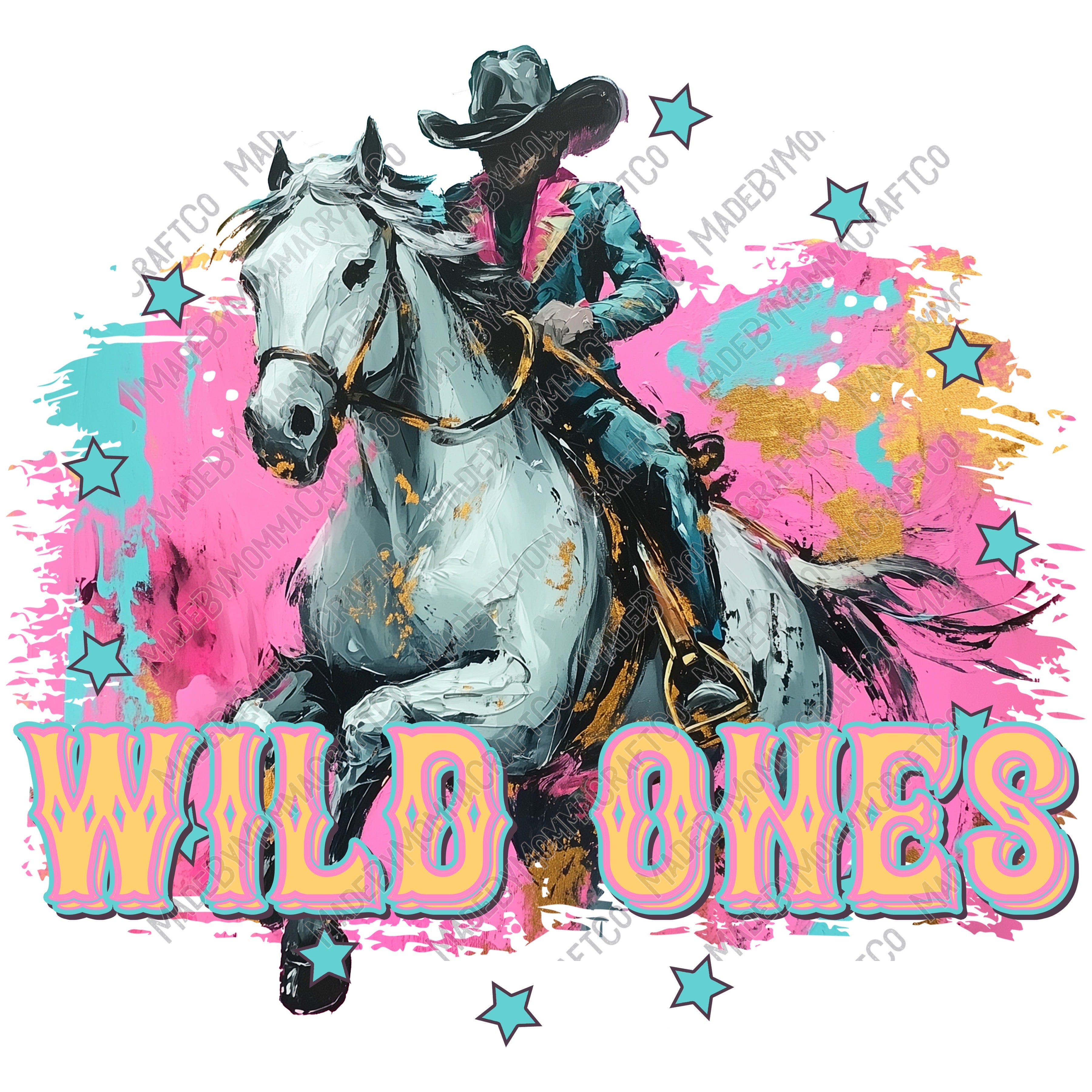 Wild Ones Cowgirl - Country Western -Cheat Clear Waterslide™ or White ...