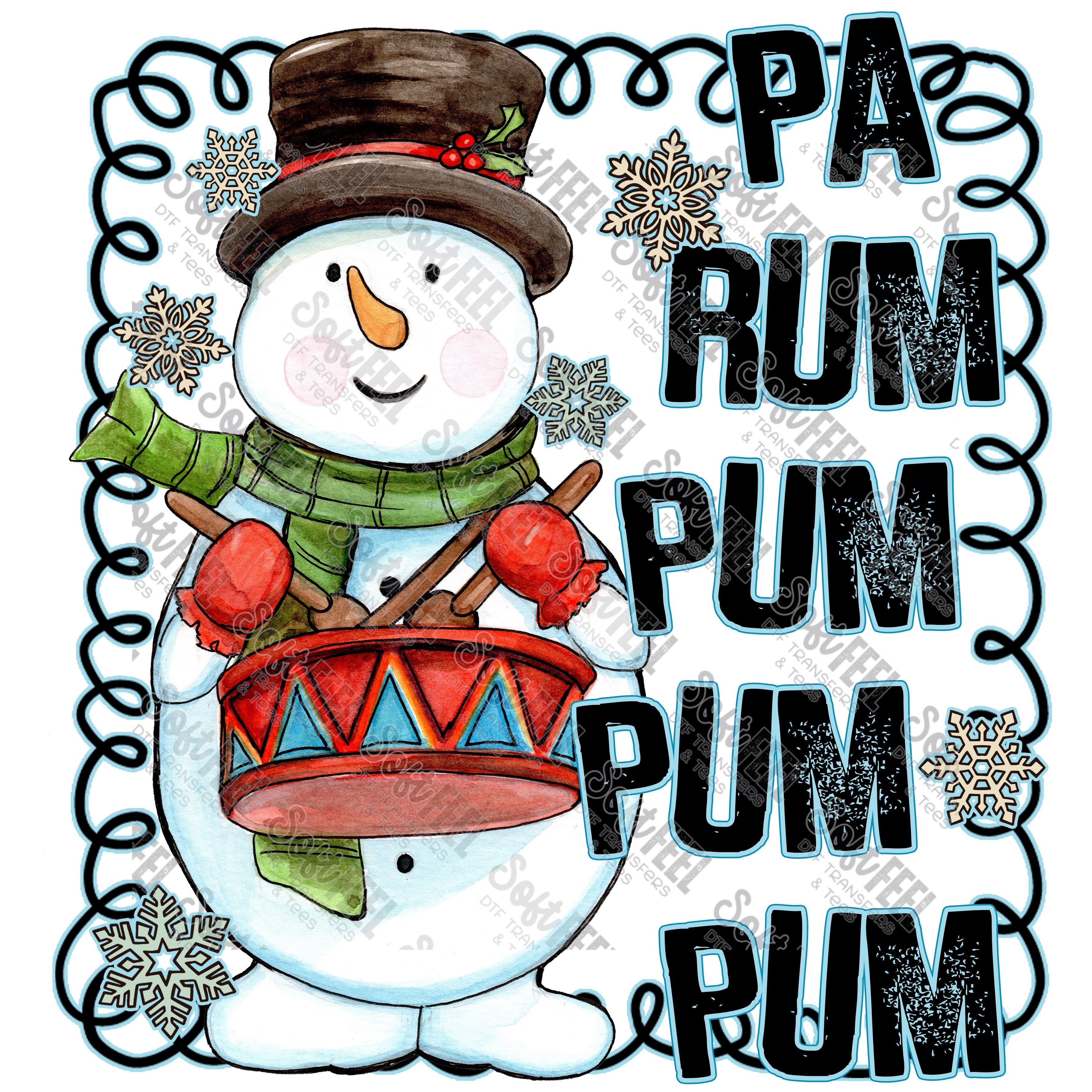 Pa Rum Pum Pum Pum Red - Christmas - Direct To Film Transfer / DTF - H ...