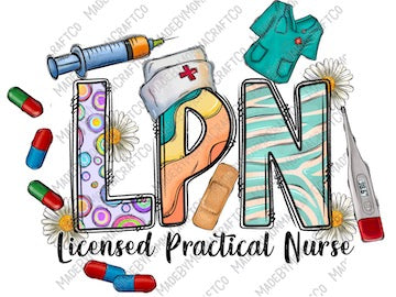 LPN NURSE - Cheat Clear Waterslide™ or White Cast Sticker – Made By ...