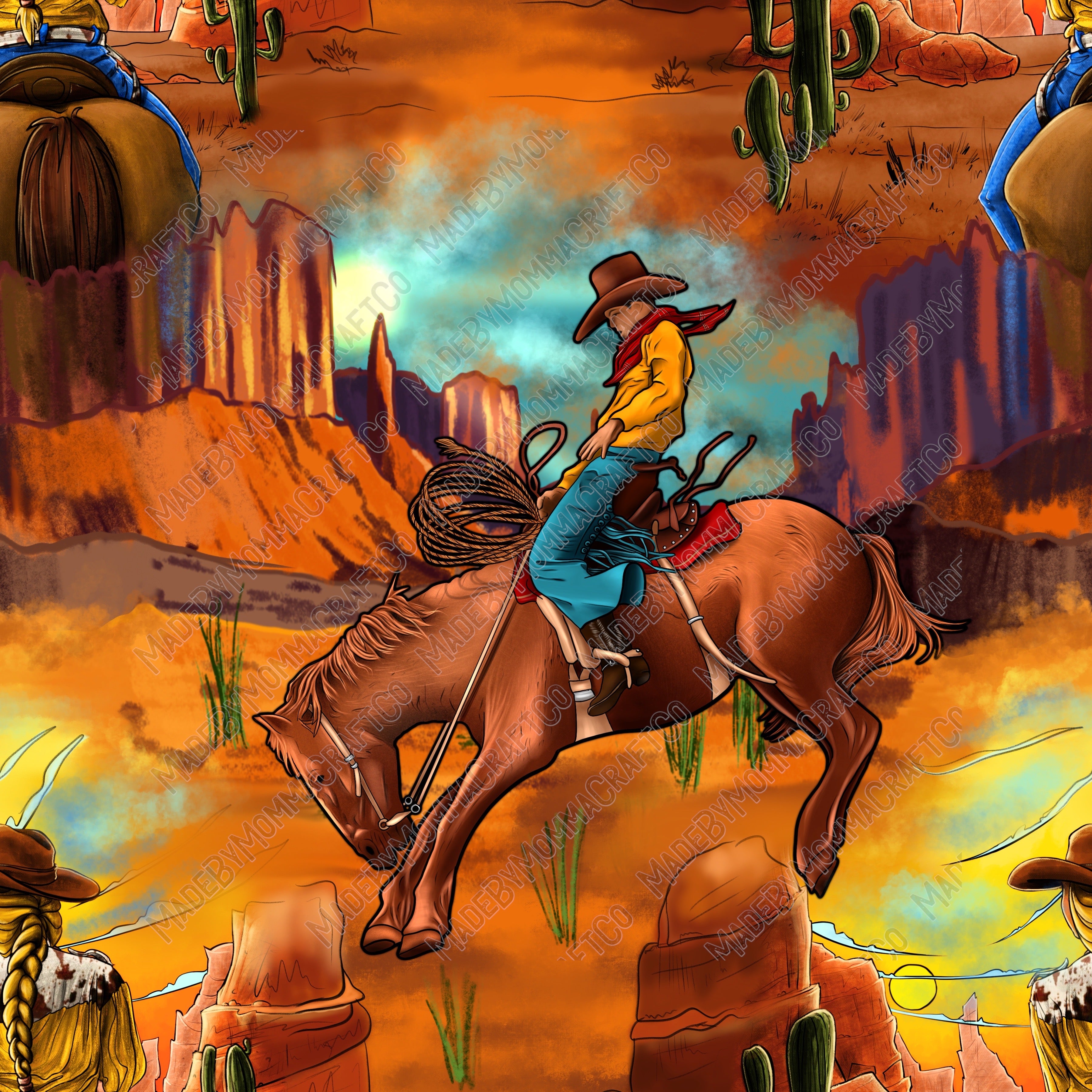 Rodeo Life Cowboy Cowgirl - Vinyl Or Waterslide Seamless Wrap | Made By ...