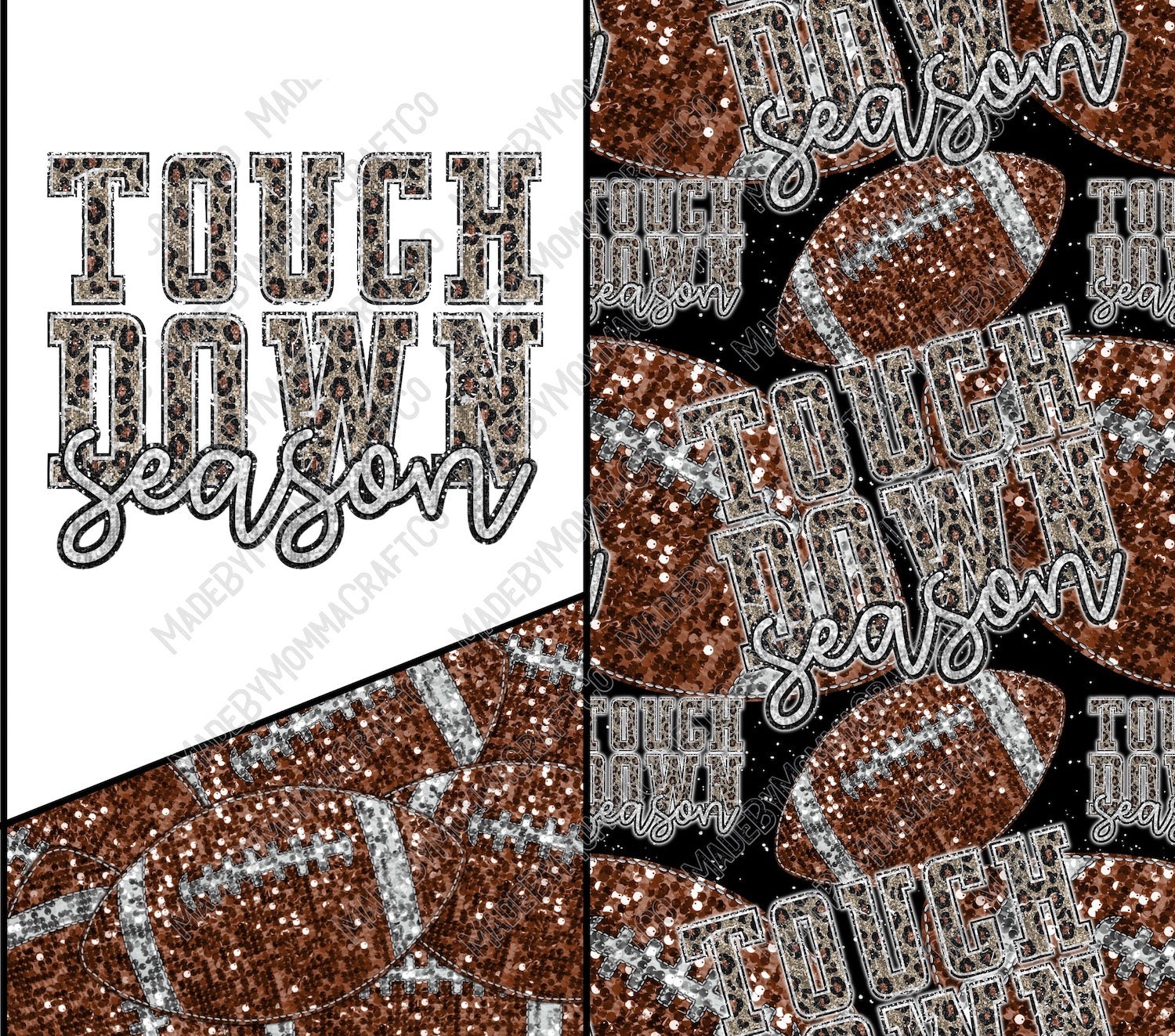 Touchdown Season Tumbler - Sublimation or Waterslide Wrap - 20oz and 3 ...