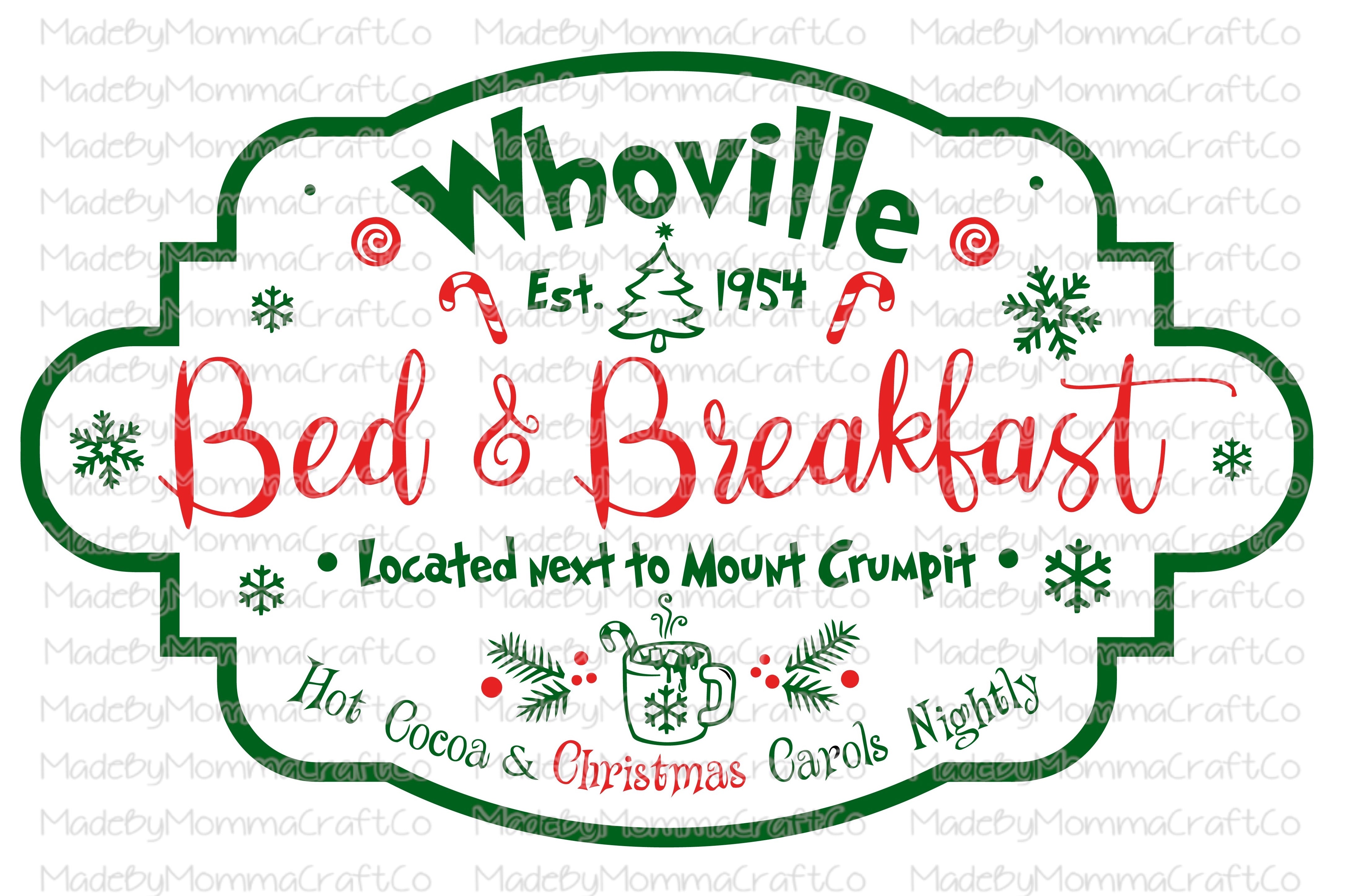 WhoVille Bed and Breakfast Christmas -Cheat Clear Waterslide™ or White ...