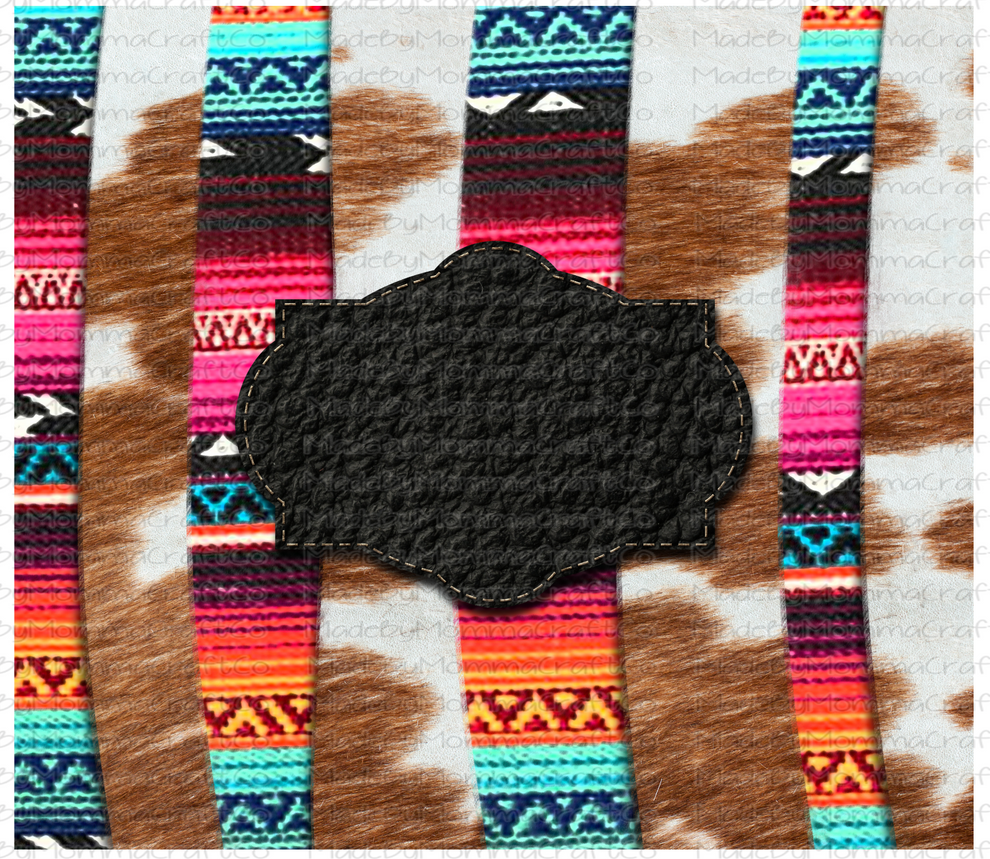 Cowhide Serape Frame Sublimation Tumbler Wrap - Or Clear Waterslide Wr ...