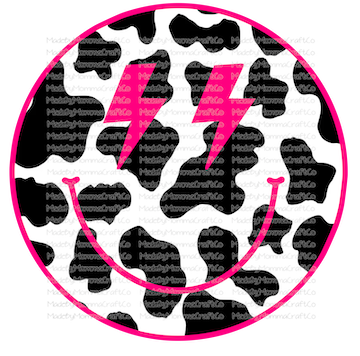 cow print smiley -Cheat Clear Waterslide™ or White Cast Sticker – Made ...